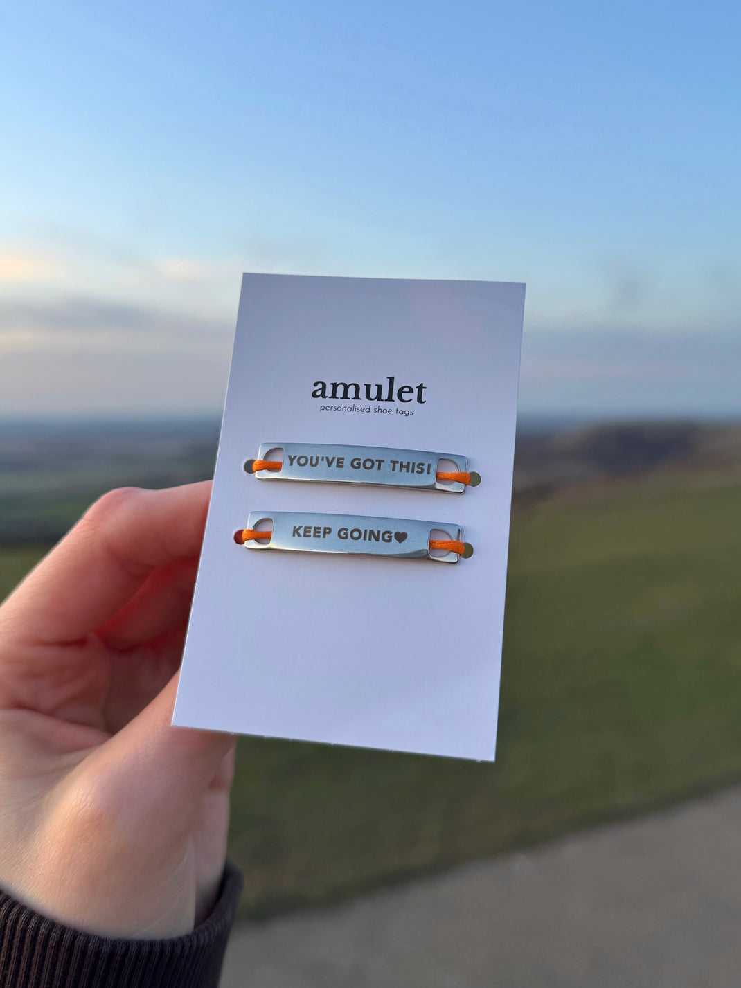 My Amulet | Motivational Shoe Tags | Personalised Running Gift
