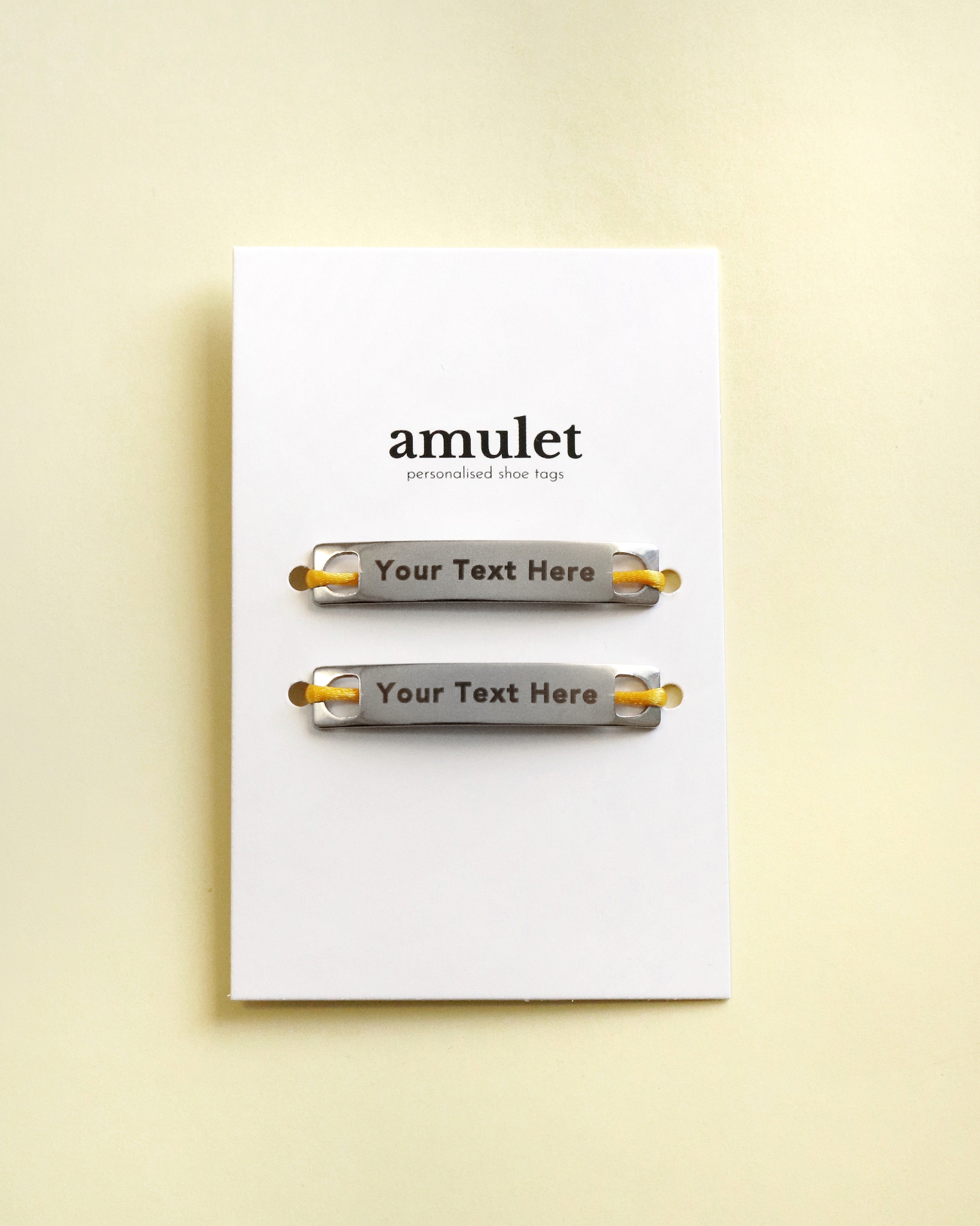 Personalised Pair of Shoe Tags – My Amulet